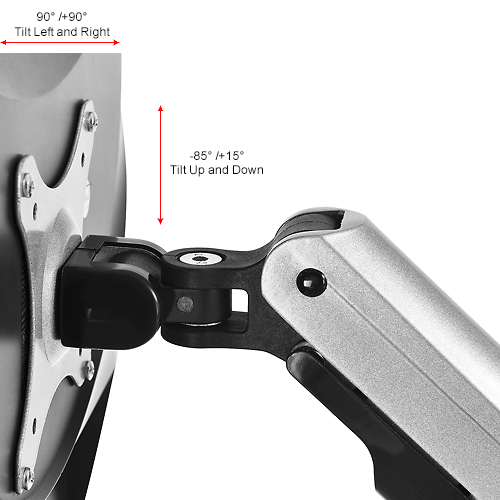 Interion® Ergonomic Sit-Stand Desk Converter & Single Monitor Mount Kit ...