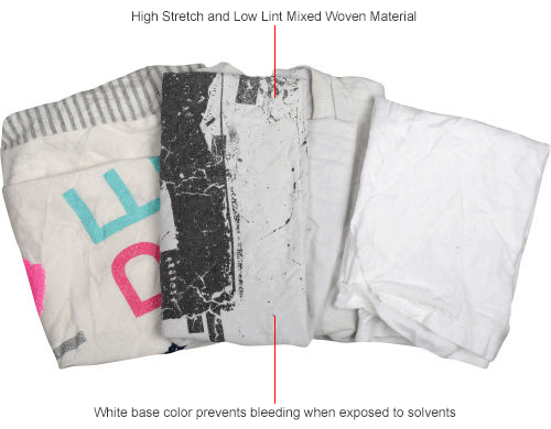 Global Industrial™ Recycled White Cut Rags, 50 Lb. Box