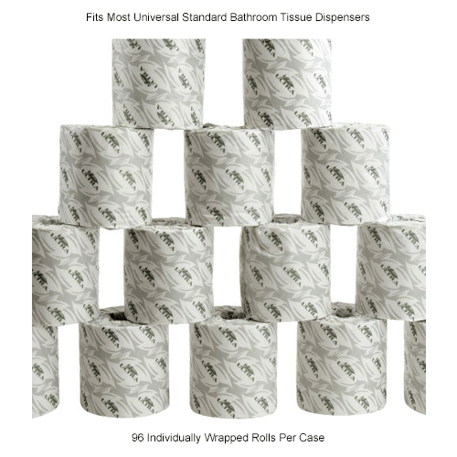 Standard Bathroom Tissue Paper - 500 Sheets/Roll, 96 Rolls/Case