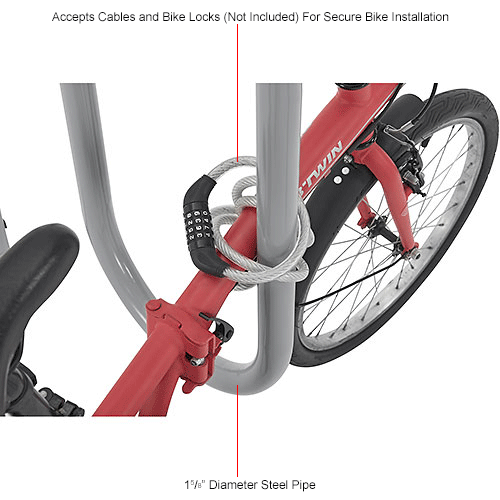 Global Industrial™ Wave Bike Rack, 5-Bike Capacity, Below Ground Mount ...