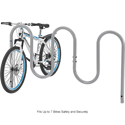 Global Industrial™ Wave Bike Rack, 7-Bike Capacity, Below Ground Mount ...