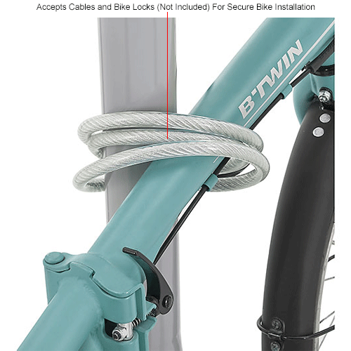 Global Industrial™ Deluxe Wave Bike Rack, 7-Bike Capacity, Flange Mount ...