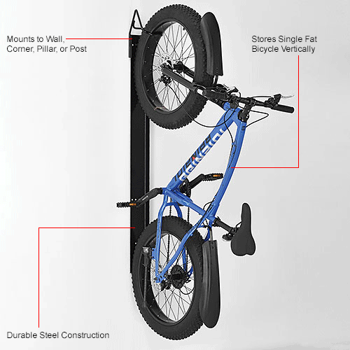 Global Industrial™ Indoor Vertical Fat Tire Bike Rack Mount, 1 Bike ...