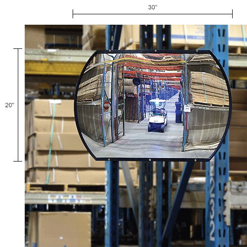 Global Industrial™ Roundtangular Acrylic Convex Mirror, Indoor, 20"x30 ...