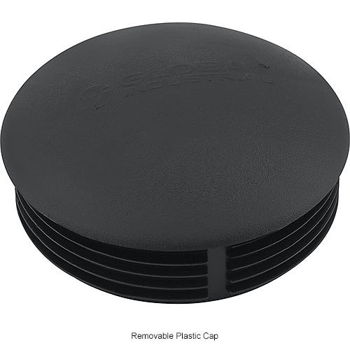 Global Industrial™ Steel Bollard w/Chain Slots & Removable Cap, 4-1/2 ...