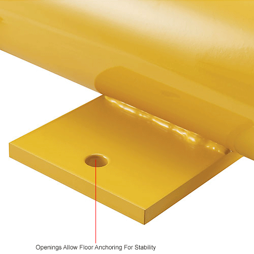Global Industrial™ Floor Stop Bollard w/Removable Caps, 4-1/2" Dia. x ...