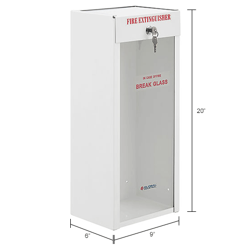 Global Industrial™ Fire Extinguisher Cabinet, Surface Mount, Lockable ...
