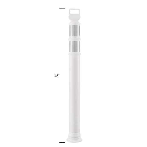 Global Industrial™ Portable Delineator Post w/ 3" Reflective Bands, 45 ...