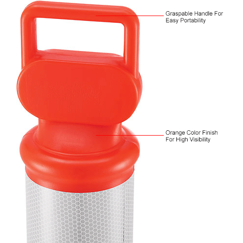 Global Industrial™ Portable Reflective Delineator Post with Hexagonal ...