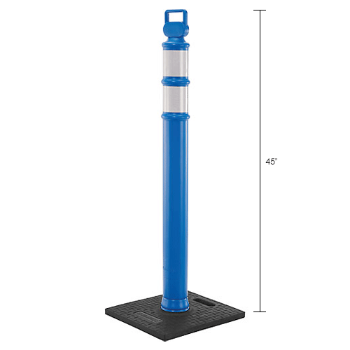 Global Industrial™ Portable Reflective Delineator Post with Square Base ...