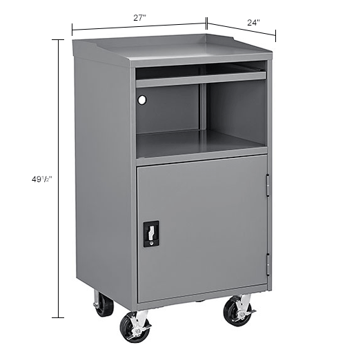 Global Industrial™ Mobile Computer Cabinet, 27"W x 24"D x 49-1/2"H ...