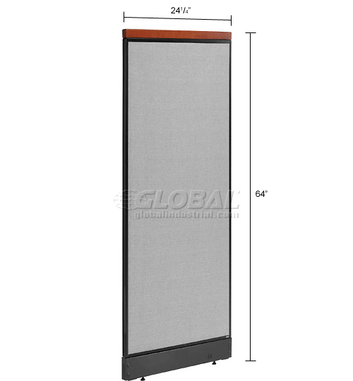 Interion® Deluxe Non-Electric Office Partition Panel with Raceway, 24-1 ...