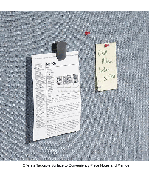 Interion® Freestanding Office Partition Panel with Partial Window, 36-1 ...