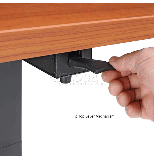 Interion® Flip-Top Training Table, 48"L x 24"W, Cherry