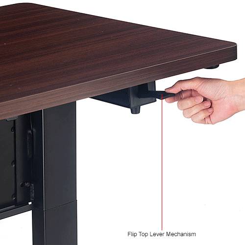 Interion® Flip-Top Training Table, 60"L x 24"W, Walnut