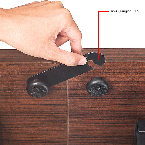 Interion® Flip-Top Training Table, 60"L x 24"W, Walnut