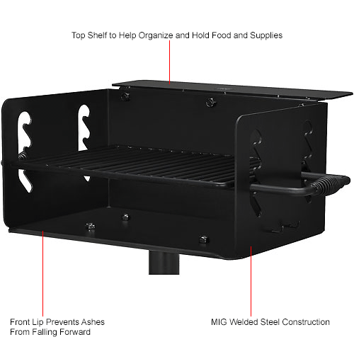 Global Industrial™ Park Grill Charcoal BBQ, In Ground