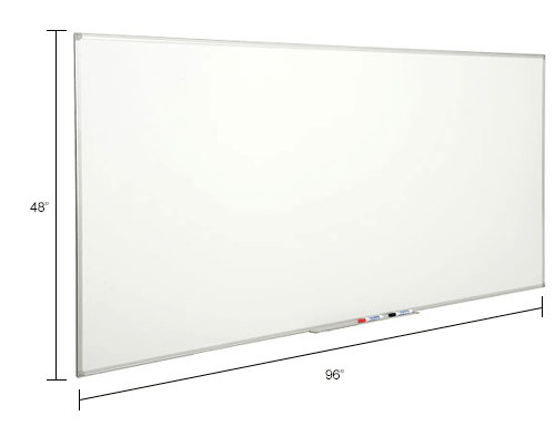 Global Industrial™ Melamine Dry Erase Whiteboard - 4' x 8' - Double ...