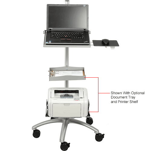 Global Industrial™ Mobile Height Adjustable Laptop Computer Workstation ...
