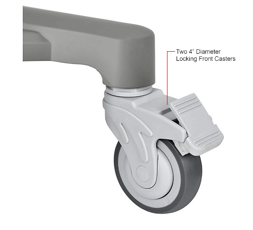 Global Industrial™ Mobile Standing Computer Workstation, Gray