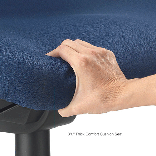 Interion® Mesh Office Chair With High Back & Adjustable Arms, Fabric, Blue