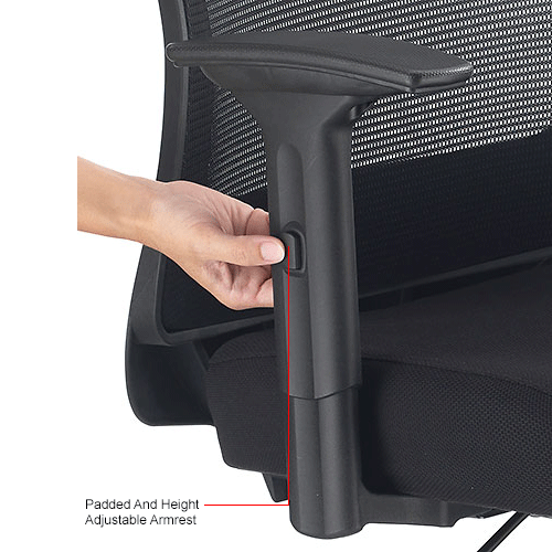 Interion® Mesh Back Task Stool, Black