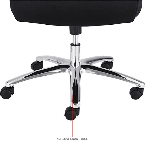 Interion® Office Chair With Lumbar Support, High Back & Fixed Arms ...