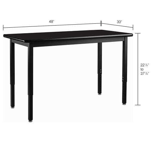 Interion® Utility Table - 48 x 30 - Black