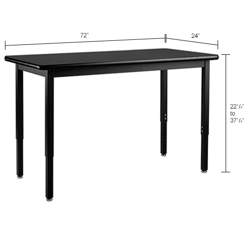 Interion® Utility Table - 72 x 30 - Black