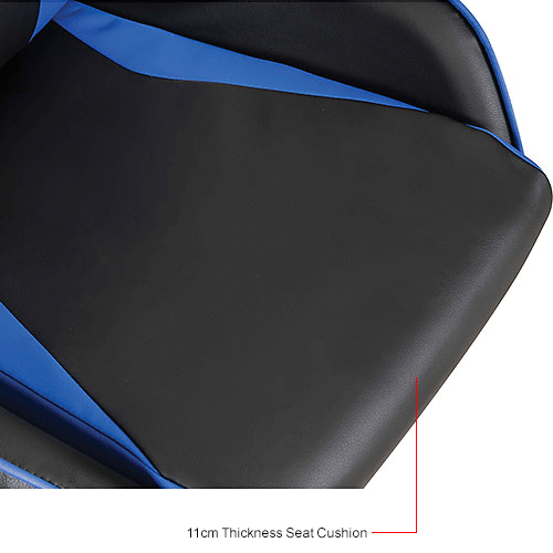 Interion® Gaming Chair, Antimicrobial, High Back, Black/Cobalt Blue