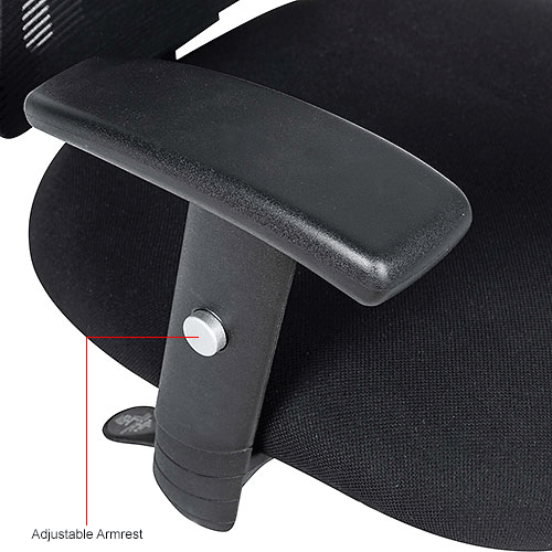Interion® Mesh Back Task Chair w/ Fabric Seat, Black w/ Chrome Frame