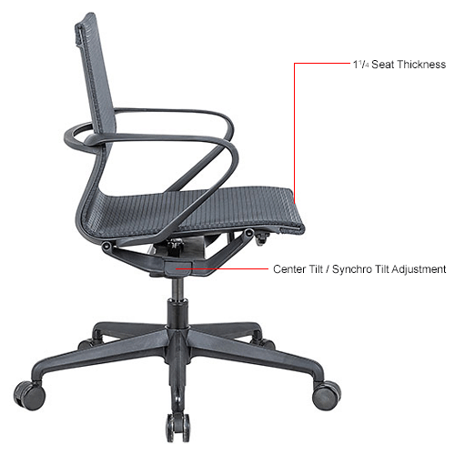 Interion® All Mesh Task Chair, Black