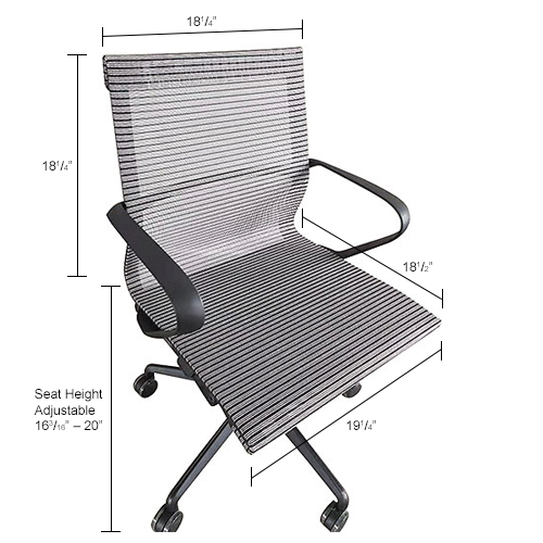 Interion® All Mesh Task Chair, Gray