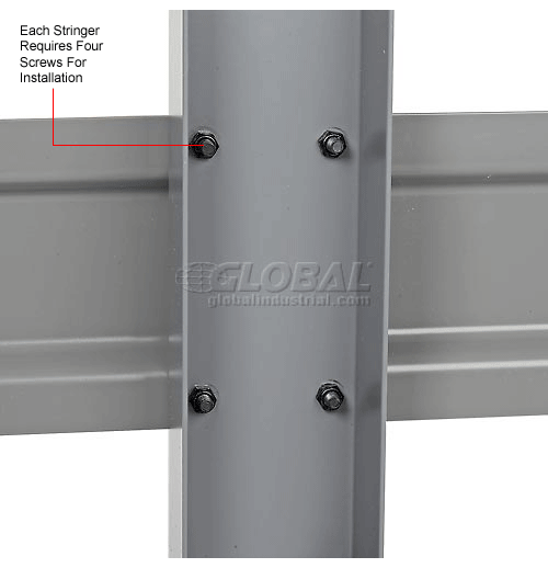 Global Industrial™ Workbench Steel Stringer For C Channel Adj Leg ...