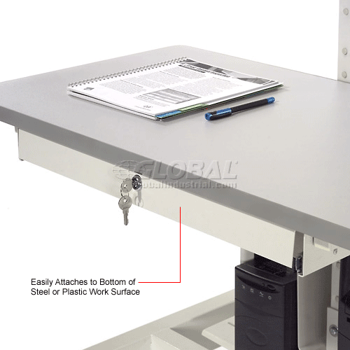 Global Industrial™ Locking Keyboard Drawer - Beige