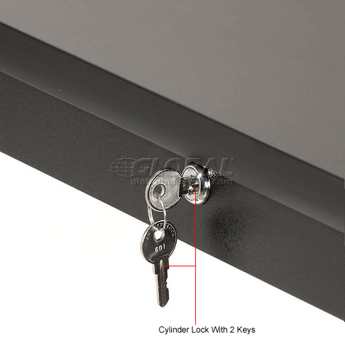 Global Industrial™ Locking Keyboard Drawer - Black