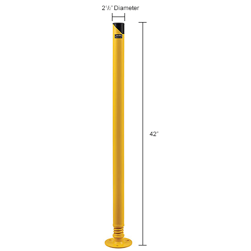 Global Industrial™ Spring Loaded Bollard, 42” H x 2-1/2” Diameter ...