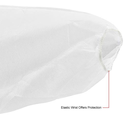 Global Industrial™ Disposable Polypropylene Lab Coat, Elastic Wrists, X ...