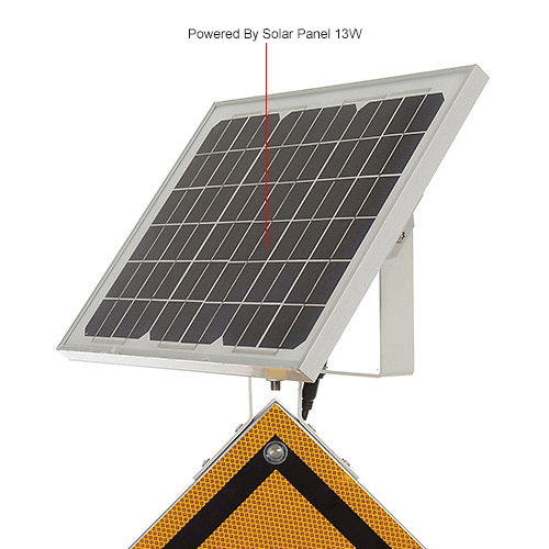 Global Industrial™ 30" Solar Powered Flashing LED Pedestrian Crossing ...