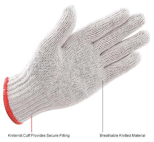 Global Industrial™ String Knit Gloves, Ladies', 1-Dozen