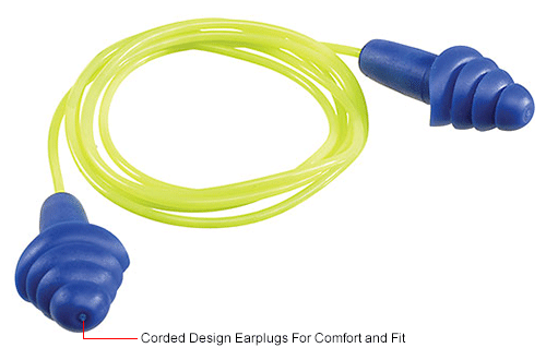 Radians® FP43 Resistor® II NRR 27 dB Reusable Corded Soft Earplugs, 100/Box