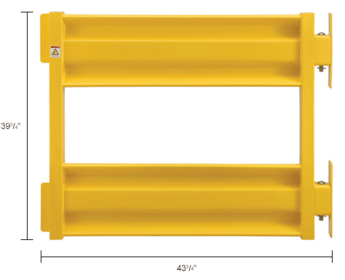 Global Industrial™ Self-Closing Guard Rail Safety Gate, Safety Yellow ...
