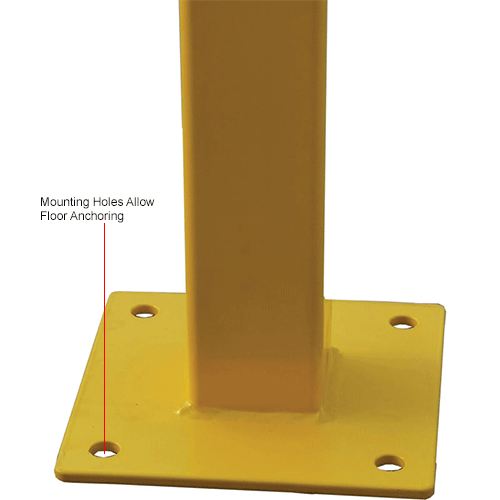 Global Industrial™ Steel Lift-Out Guard Rail End Post, Single-Rail, 20 ...