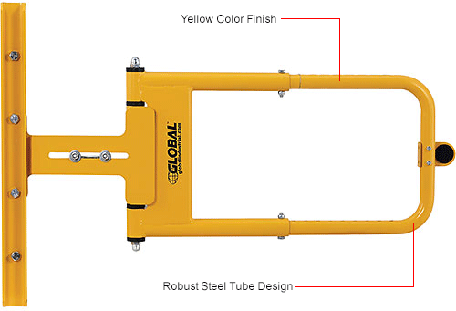 Global Industrial™ Adjustable Safety Swing Gate, 16"-26"W Opening, Yellow