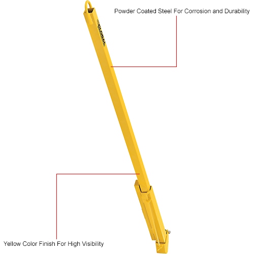 Global Industrial™ Yellow Powder Coated Steel Ladder Safety Post