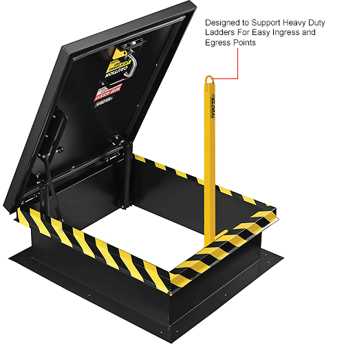 Global Industrial™ Yellow Powder Coated Steel Ladder Safety Post
