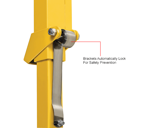 Global Industrial™ Yellow Powder Coated Steel Ladder Safety Post