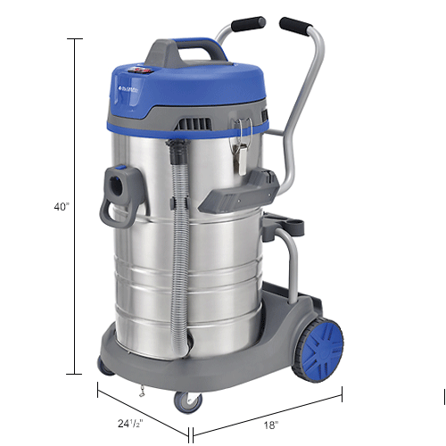 Global Industrial™ Stainless Steel HEPA Wet/Dry Vacuum, 21 Gallon Cap.