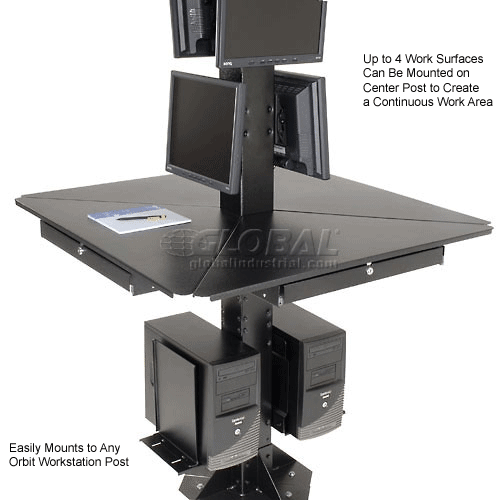 Global Industrial™ Steel Worksurface, 41-1/4"W x 19-1/4"D, Black