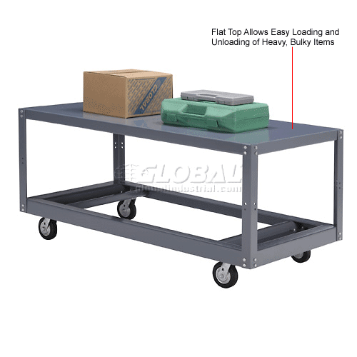 Global Industrial™ Portable Steel Table w/1 Shelf, 1200 lb. Capacity ...